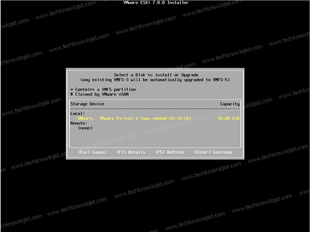 VMware Vsphere ESXi7 Kurulum - techknowlojist.com